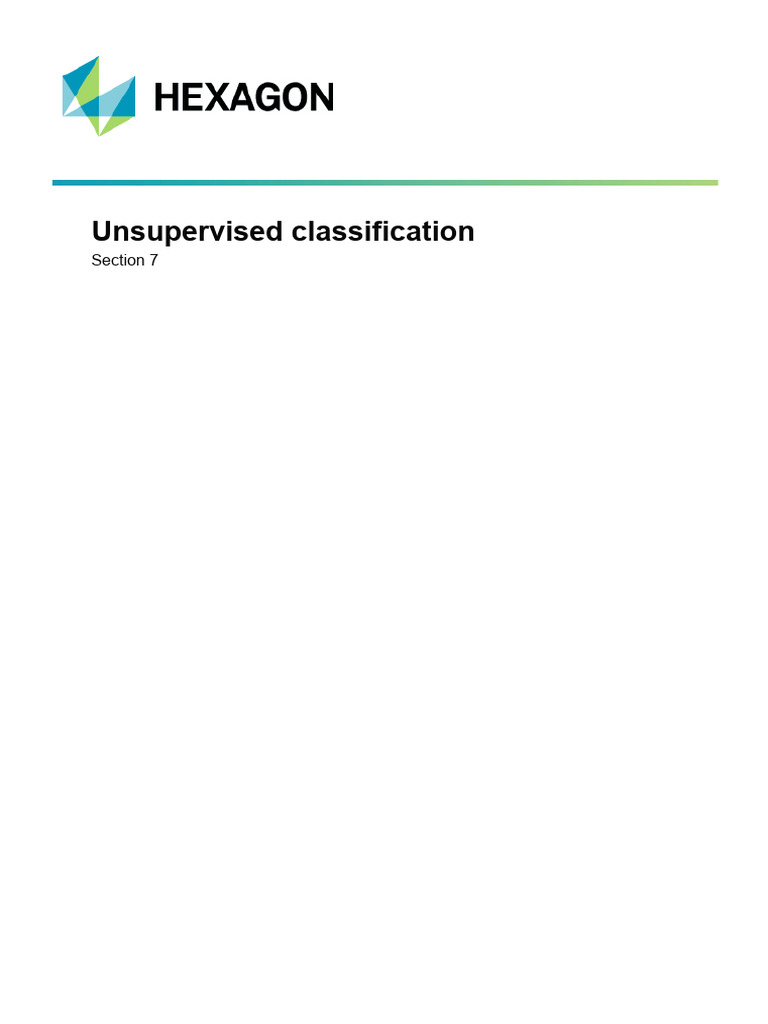 5 - Section 7 - Unsupervised Classification | PDF | Computing