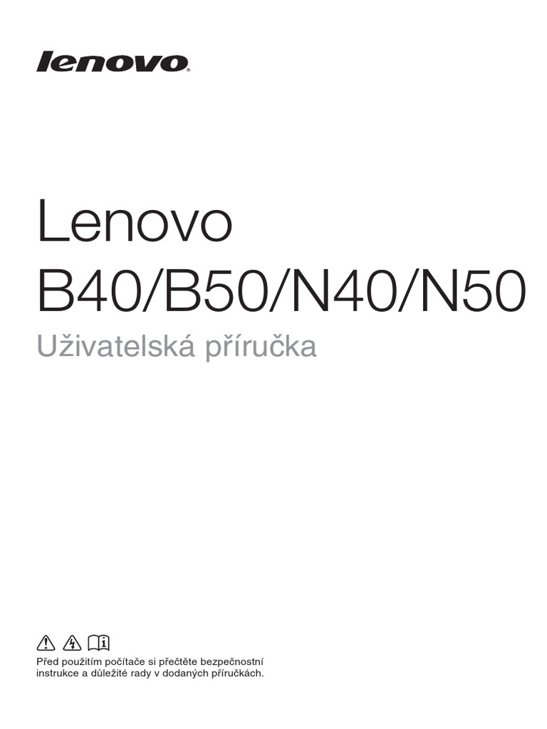 Lenovo B40/B50/N40/N50: Uživatelská Příručka | PDF