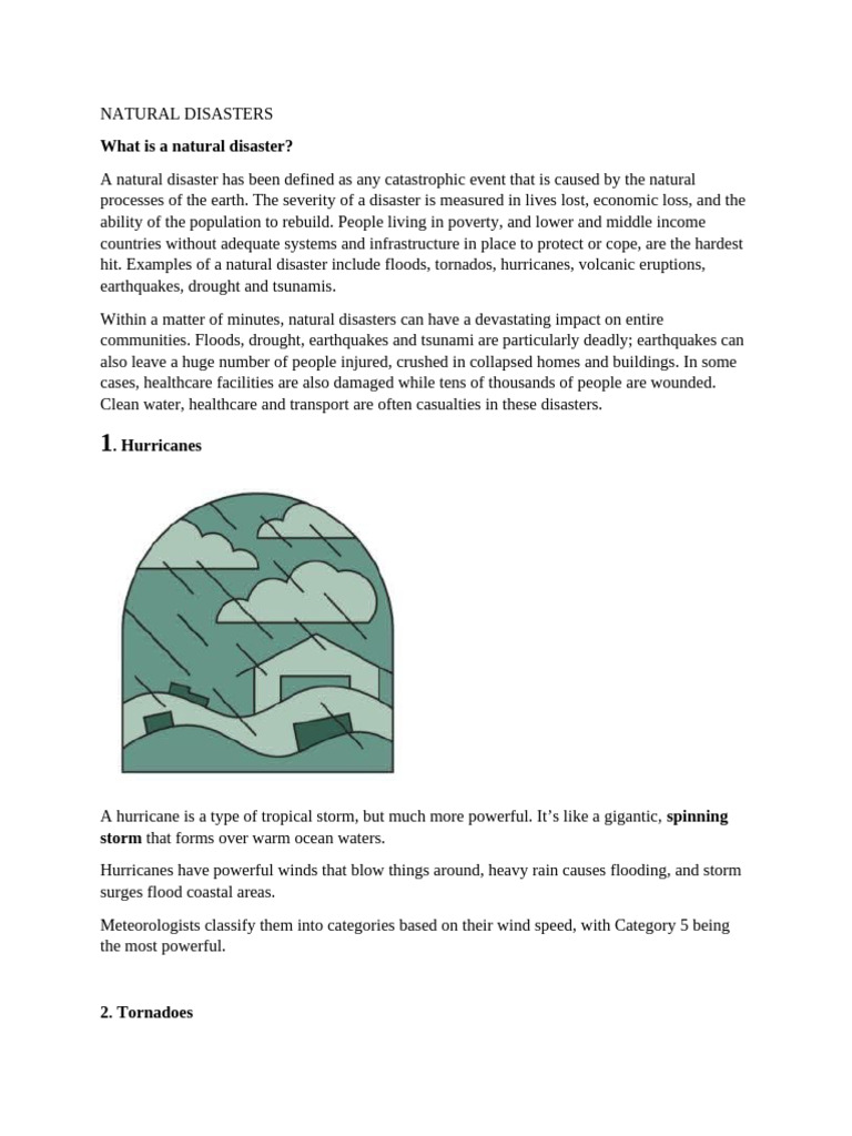 Natural Disasters Notes Grade 3 To 6 | PDF | Natural Disasters ...