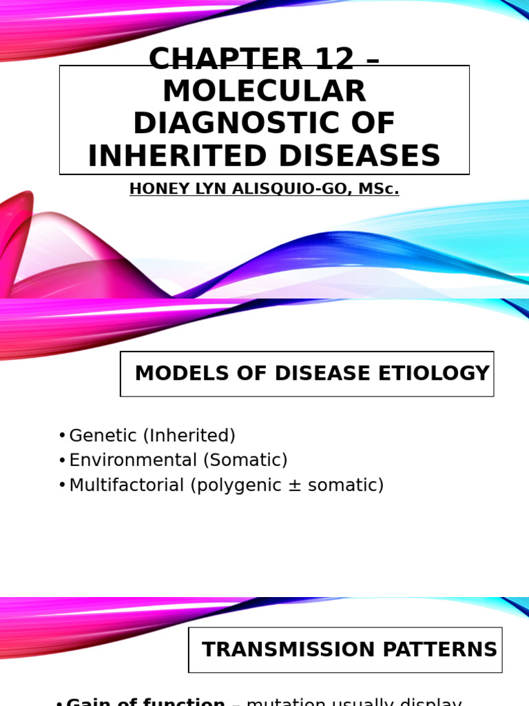 Molecular Diagnosis of Inherited Diseases | PDF | Genetic Disorder ...