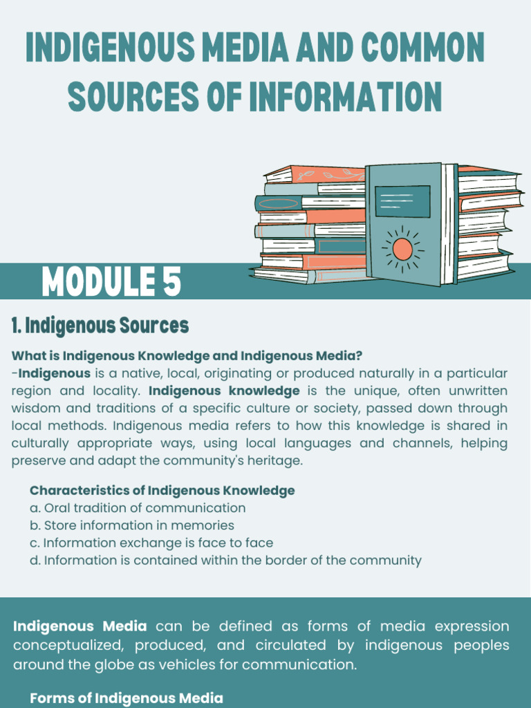 Indigenous Media and Information Sources | PDF | Libraries | Information