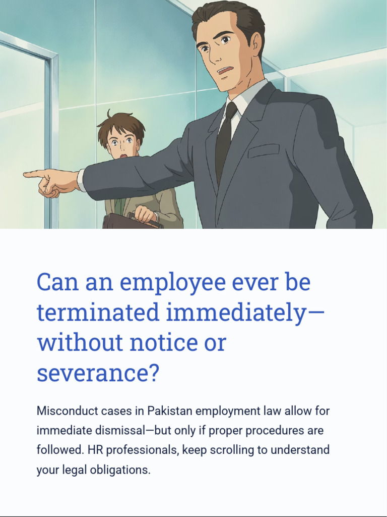 Can An Employee Ever Be Terminated Immediatelywithout Notice or ...