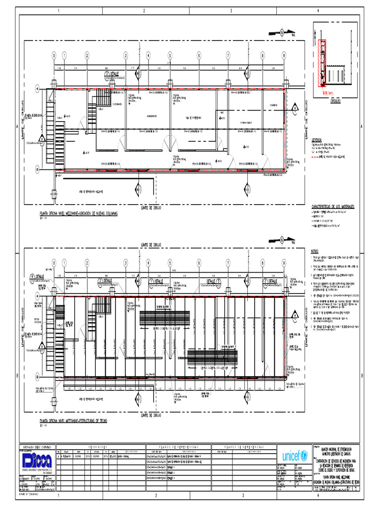 2.3 Pta Ofic Nivel Mezz-Ubicac Nvas Colum - Estruc Techo 025-02-IGB-C-240-PL-201 | PDF