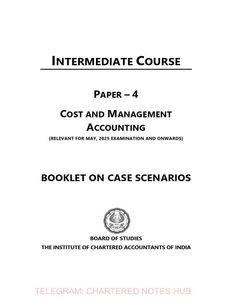 MCQ Booklet Paper4 | PDF | Business | Management Accounting
