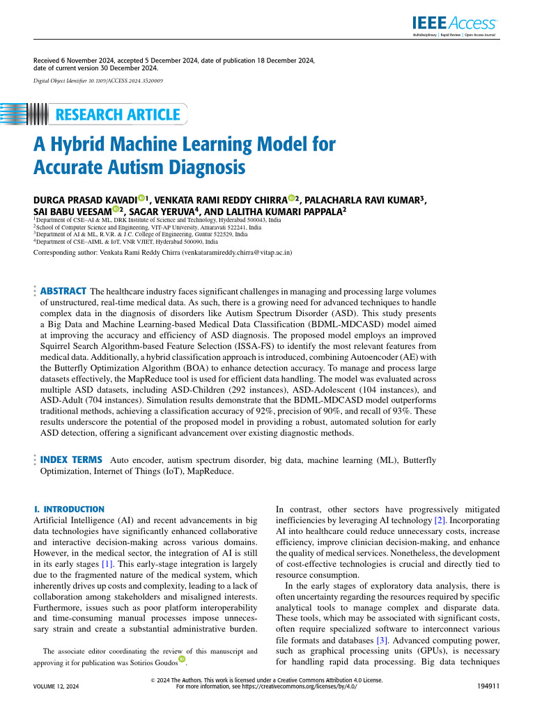 Autism Detection Hybrid ML Model | PDF | Machine Learning | Autism