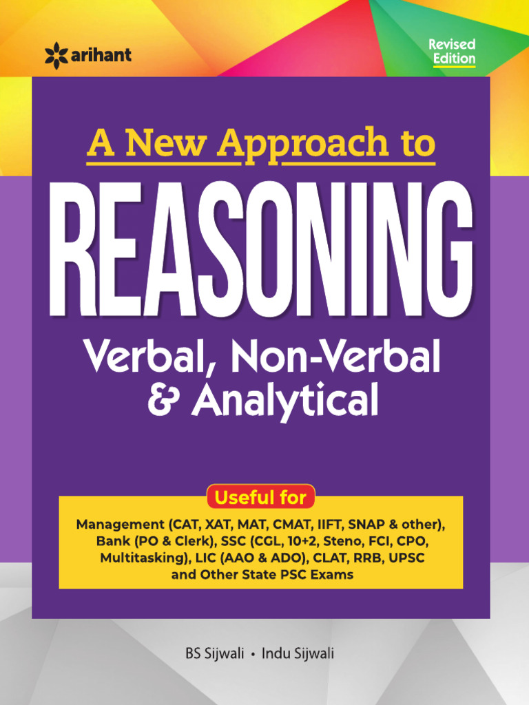 BS Sijwalii - Indu Sijwali - A New Approach To Reasoning - Verbal, Non-Verbal & Analytical (2021 ...
