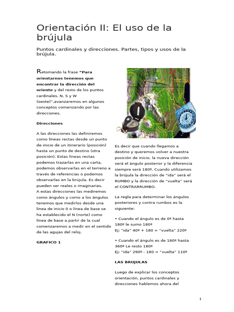 Orientación II | PDF | Brújula | Azimut