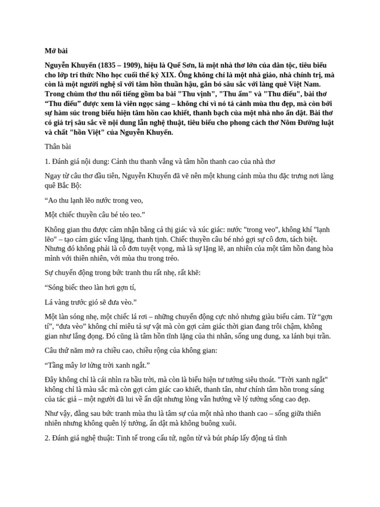 Thu Điếu | PDF