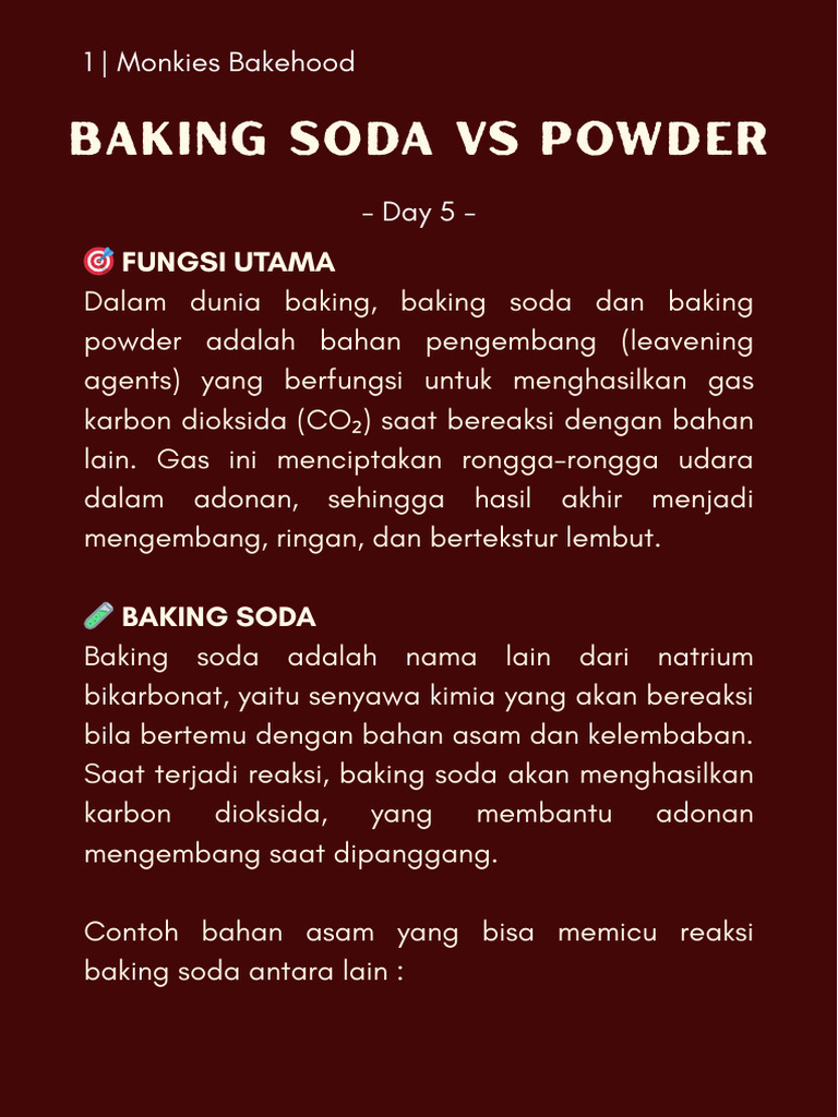 Perbandingan Baking Soda dan Powder | PDF