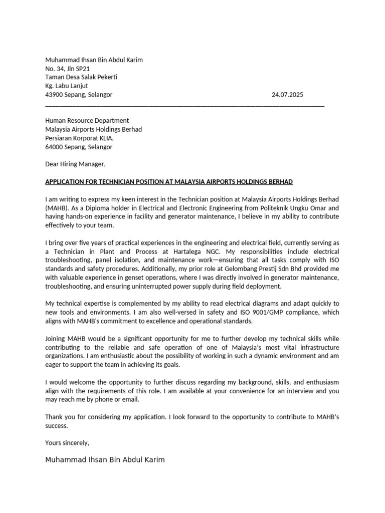 Muhammad Ihsan Bin Abdul Karim | PDF