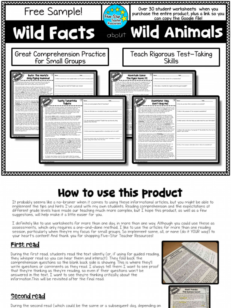 Wild Facts Wild Animals Free Sample | PDF