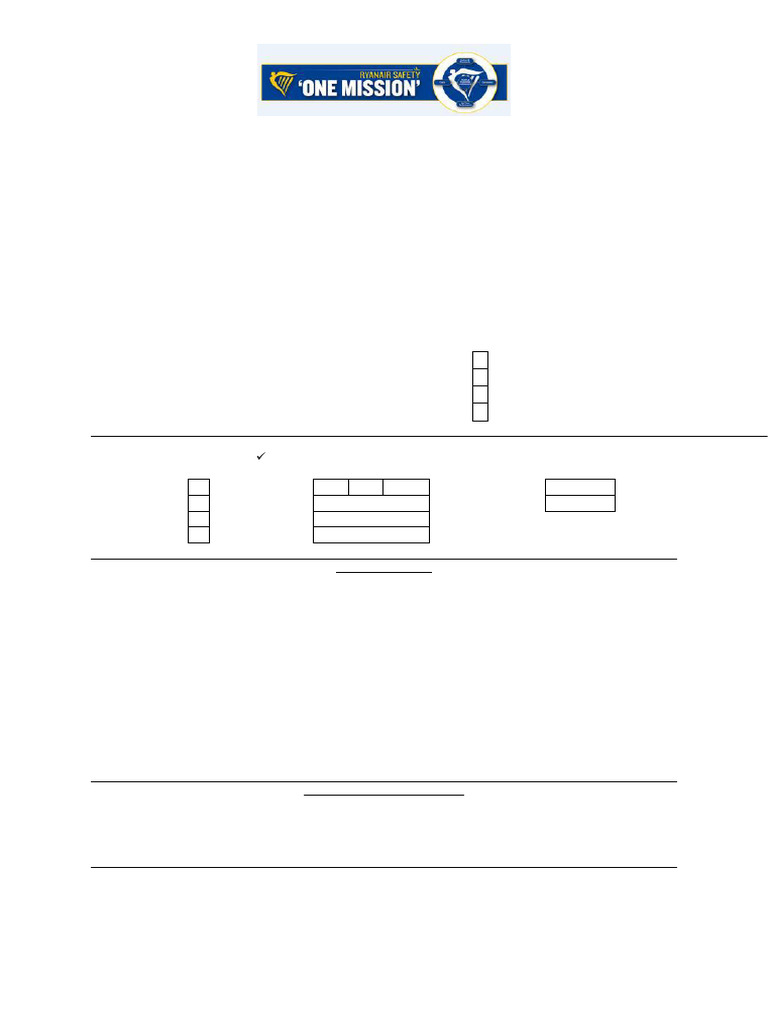 Ryanair Safety Management Report Form | PDF | Airport | Airliner ...