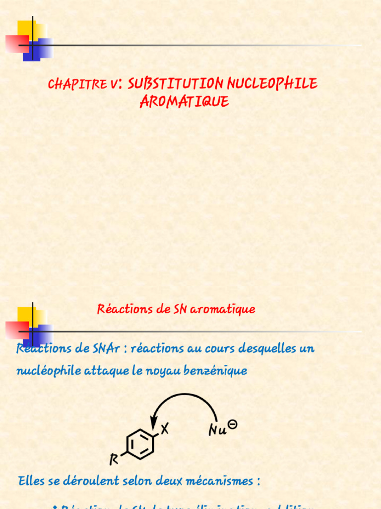 Chap 5 Substitution Nucleophile Aromatique - Phoenix | PDF