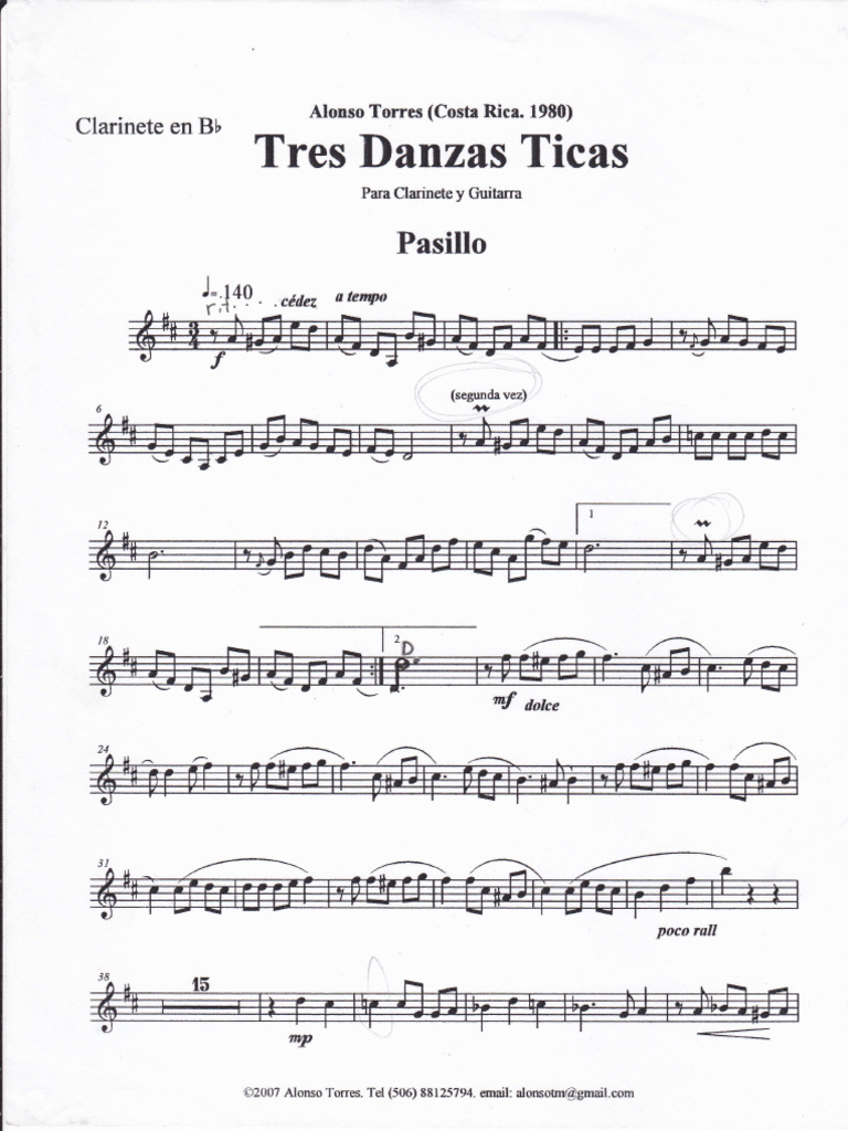 Tres Danzas Ticas | PDF