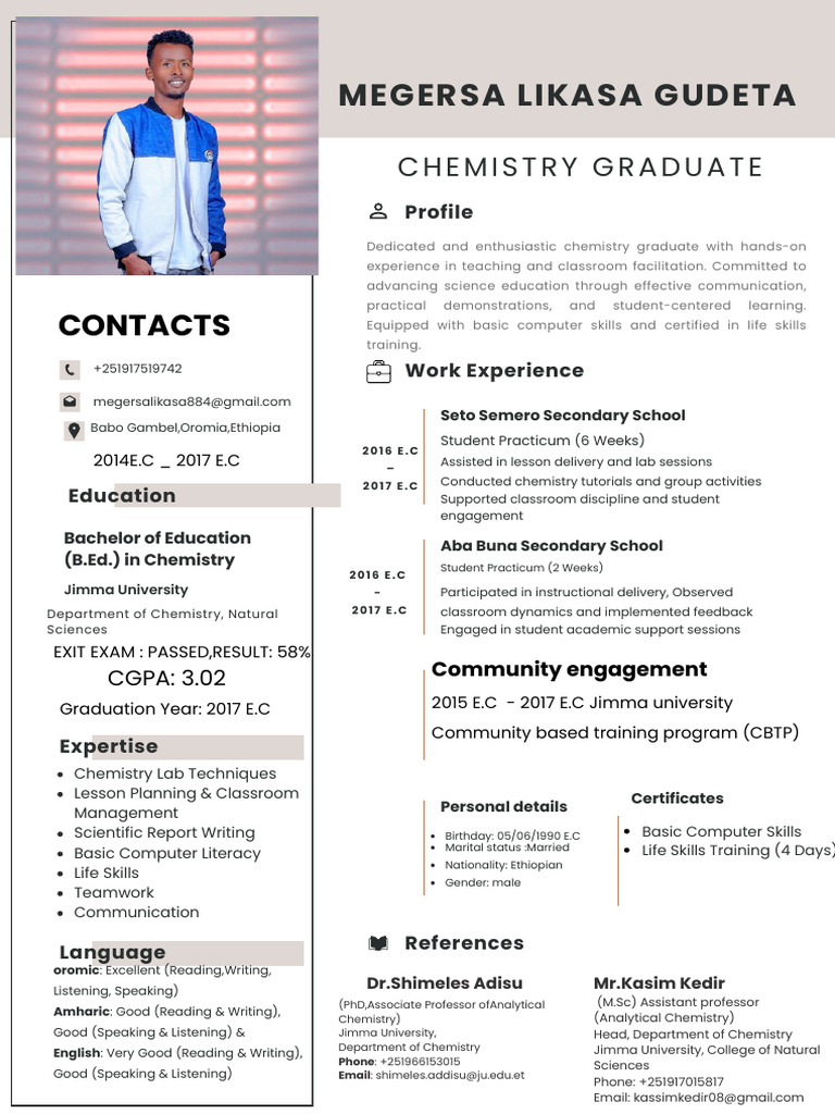 MEGERSA ' SProfessional CV Resume Sample 20250729 150921 0000 | PDF ...