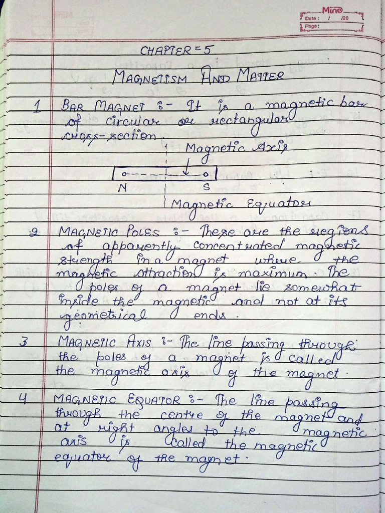 Magnetism and Matter Chapter-5 - Compressed | PDF