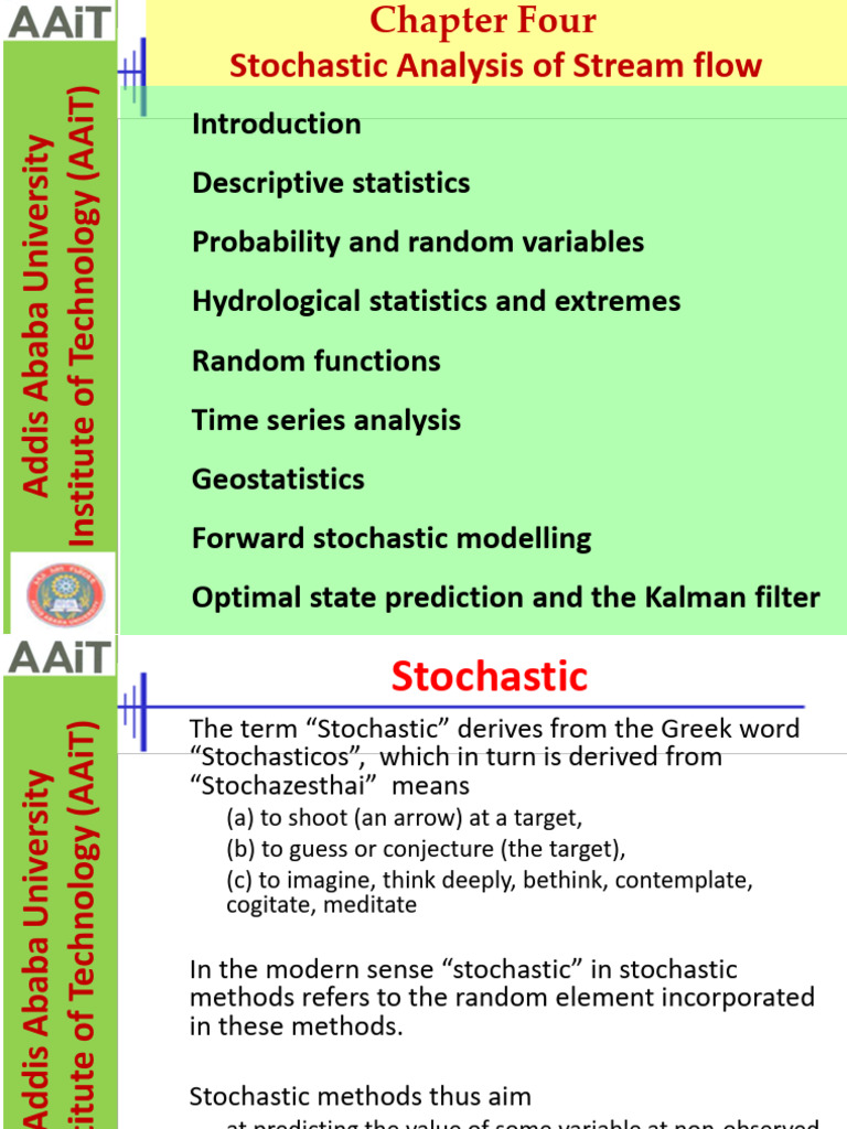 Ch4.1 Stochastic Hydrology | PDF | Probability Distribution | Skewness