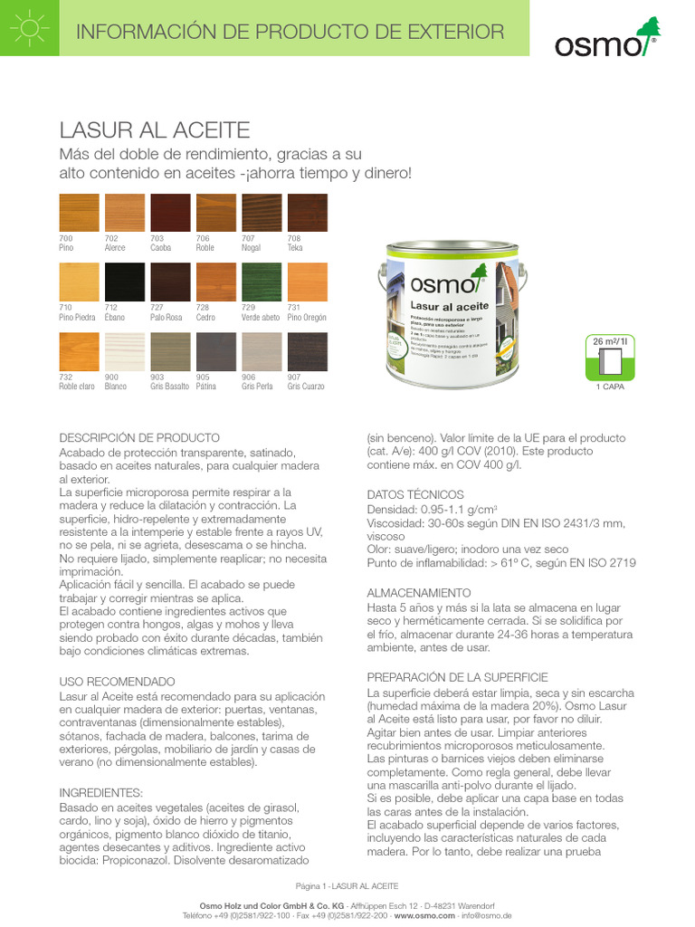 700-907 Lasur Colores | PDF | Madera | Pintar
