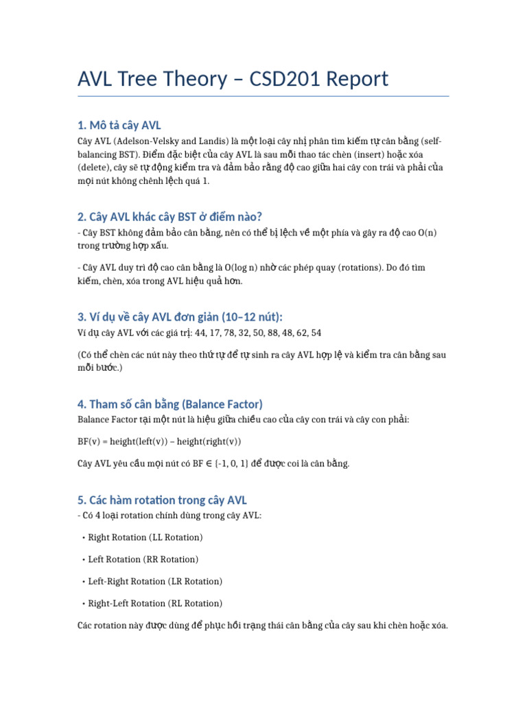 Avl Theory Csd201 | PDF