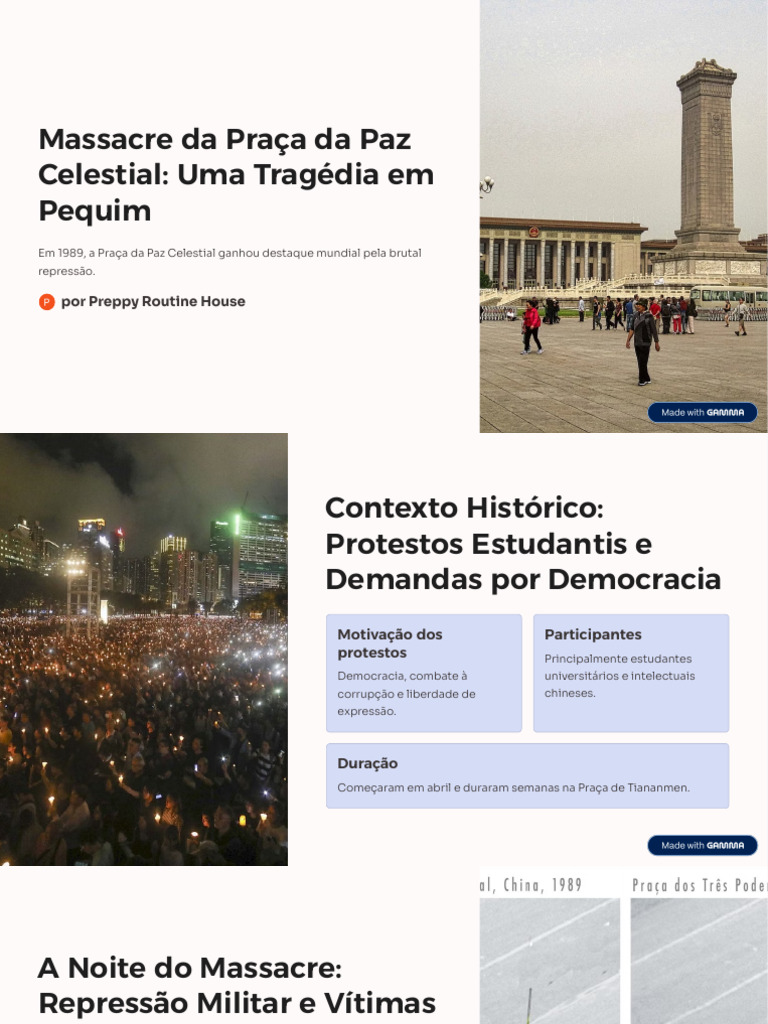 Massacre Da Praca Da Paz Celestial Uma Tragedia em Pequim | PDF