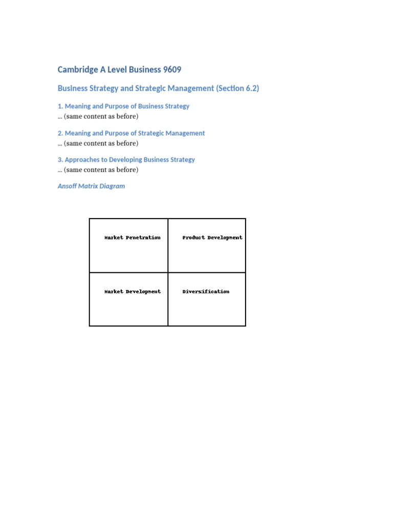 Business Strategy With Diagrams | PDF