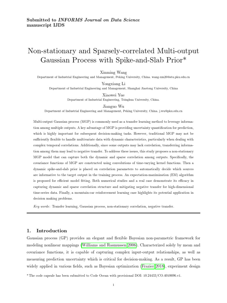OA - Wang - 2024 - Non-Stationary and Sparsely-Correlated Multi-Output Gaussian Process With ...
