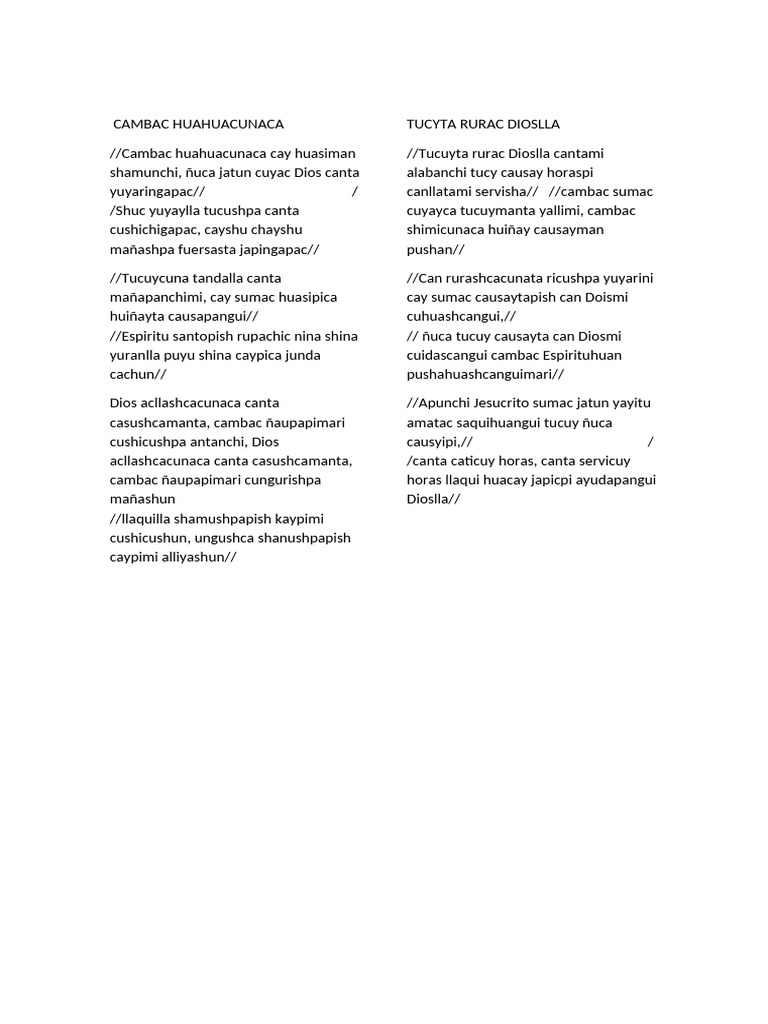 Cambac Huahuacunaca | PDF