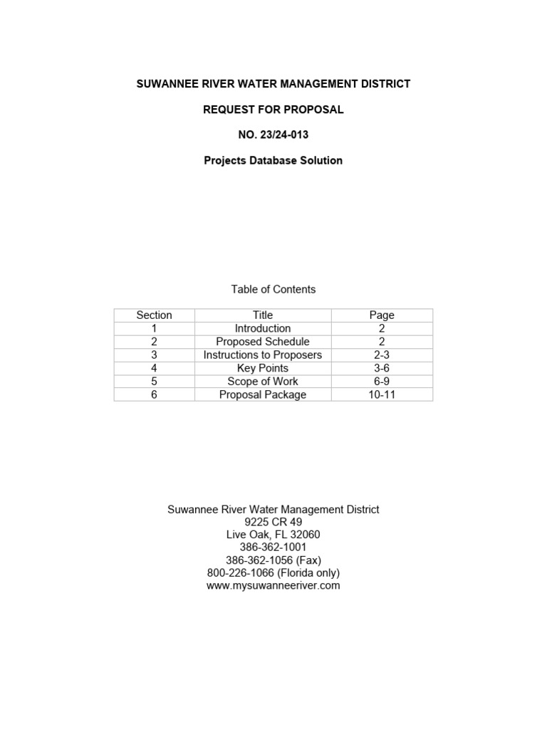 2324-013 Projects Database Solution RFP V3 | PDF | Usability | World Wide Web
