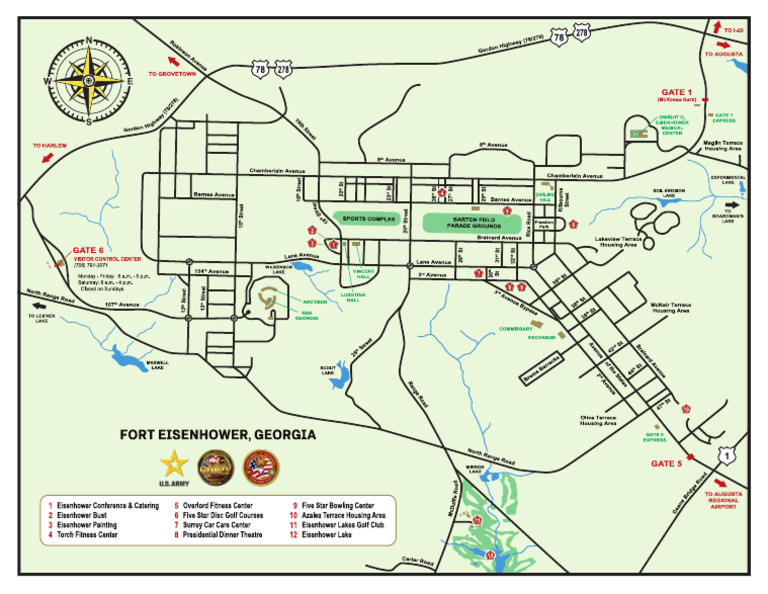 Fort Eisenhower Map - 1 | PDF