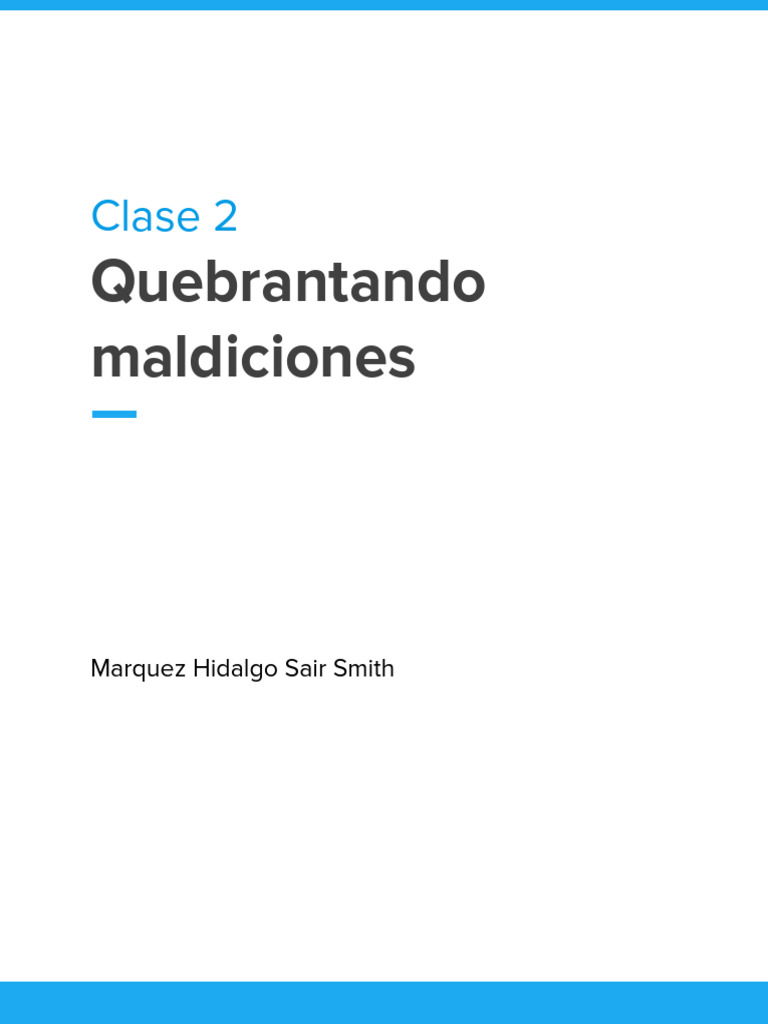 Quebrantando Maldiciones Generacionales | PDF | Pecado | Creencia ...