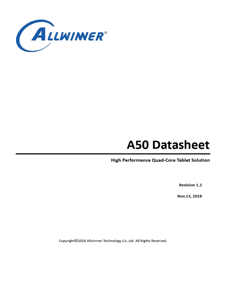 A50 Quad-Core Tablet Datasheet | PDF | License | Patent