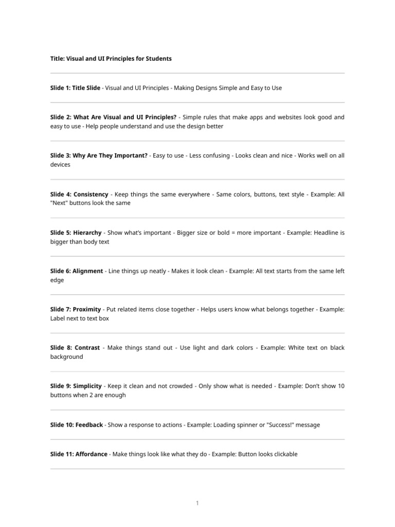 Visual Ui Principles | PDF