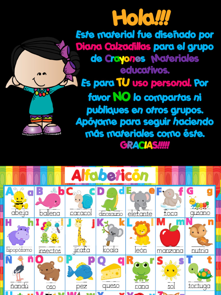 Crayones Alfabeticon Color | PDF