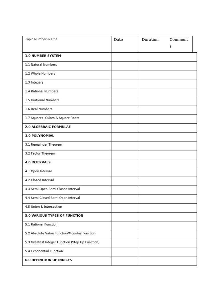 Maths Timetable | PDF
