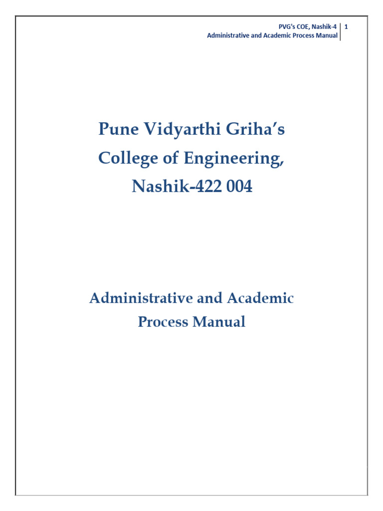 PVG Administrative and Academic Process Manual | PDF | Expense | Audit