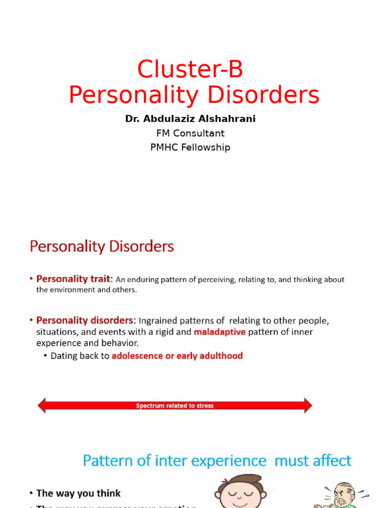Cluster-B Personality Disorders | PDF