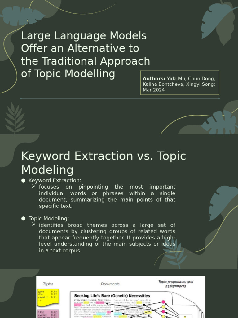 Topic Modeling Presentation | PDF