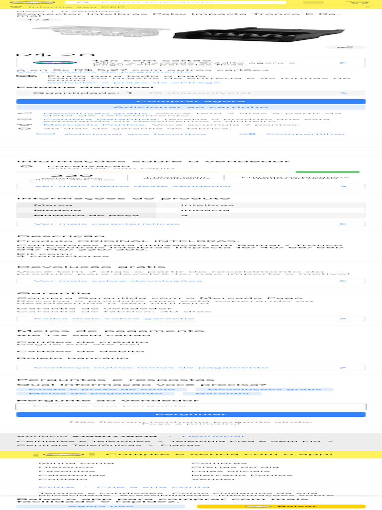 Conector Intelbras Pabx Impacta Tronco E Ramal MercadoLivre | PDF | Aplicativo para celular