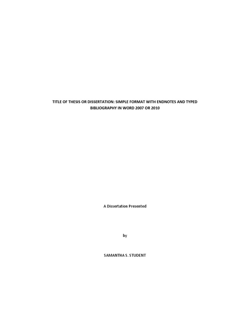 Thesis 07 Simple | PDF