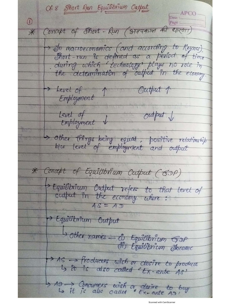 Chapter 8 - Short Run Equilibrium Output | PDF