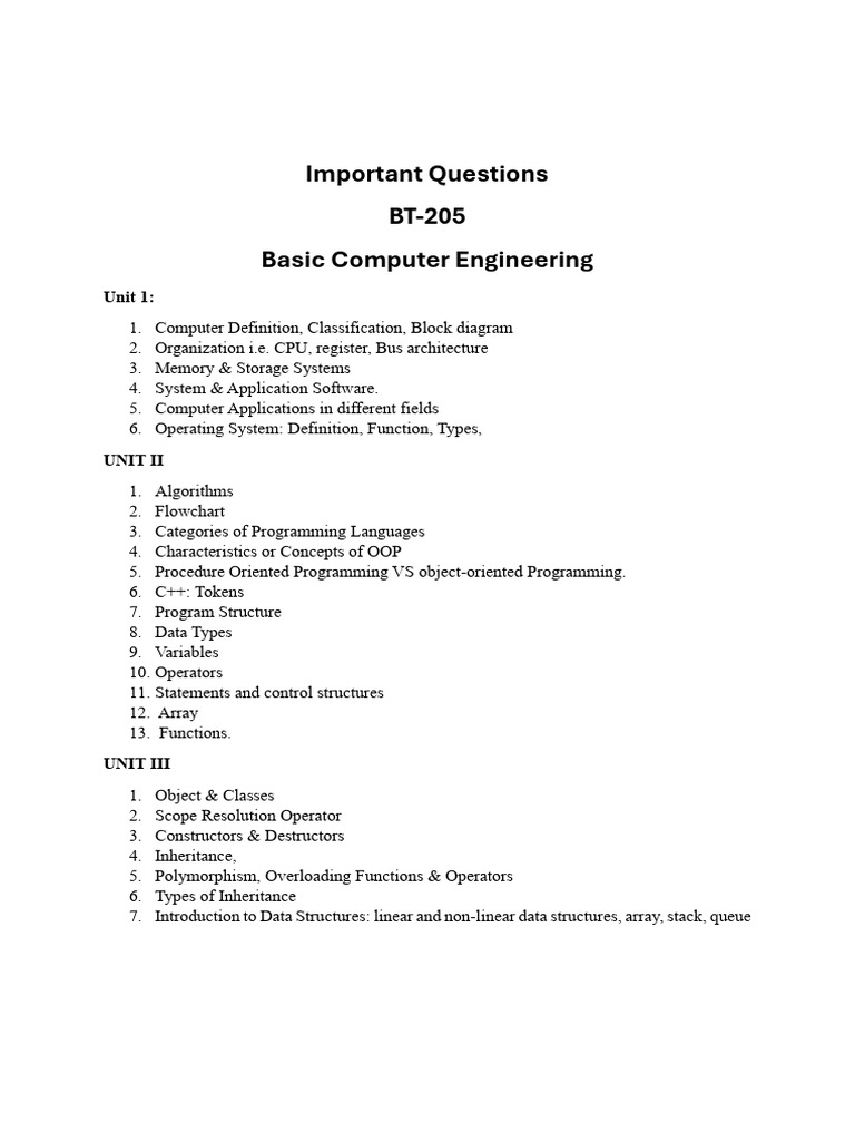 Important Questions | PDF