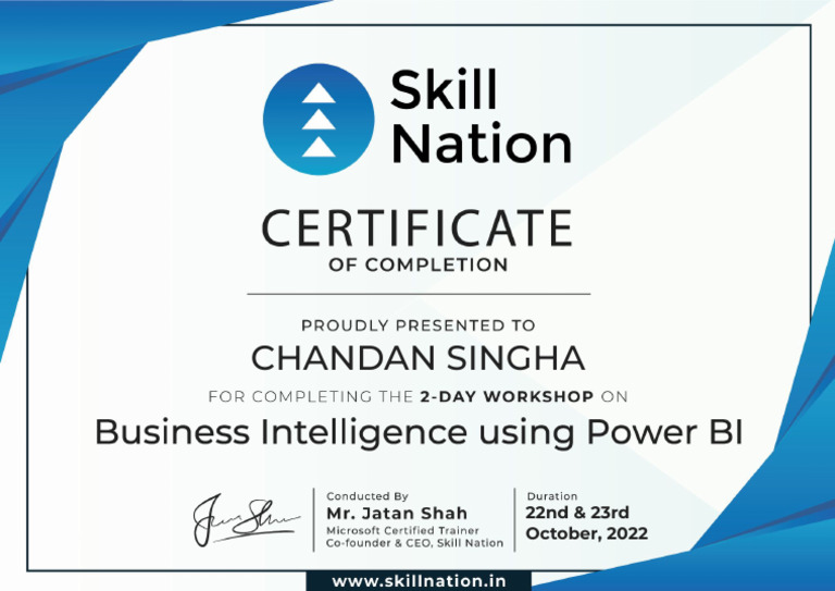 Power BI Certificate | PDF