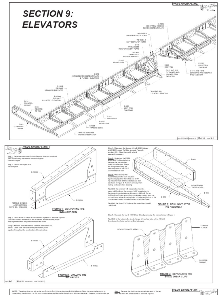 Section 9: Elevators: Revision: Date | PDF | Rivet | Spar (Aeronautics)