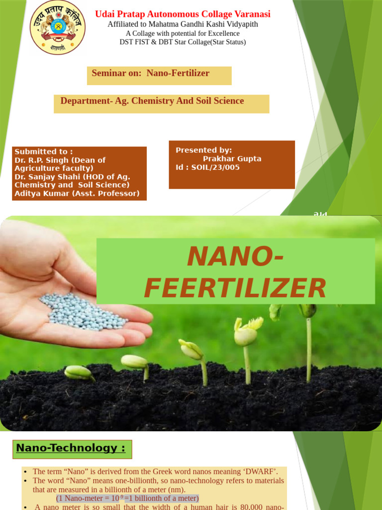 Nano-Fertilizers: Revolutionizing Agriculture | PDF | Fertilizer ...