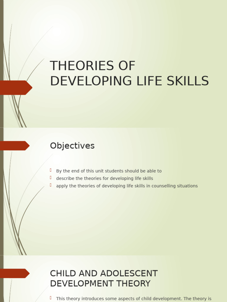 Theories for Developing Life Skills | PDF | Adolescence | Liberal Arts ...