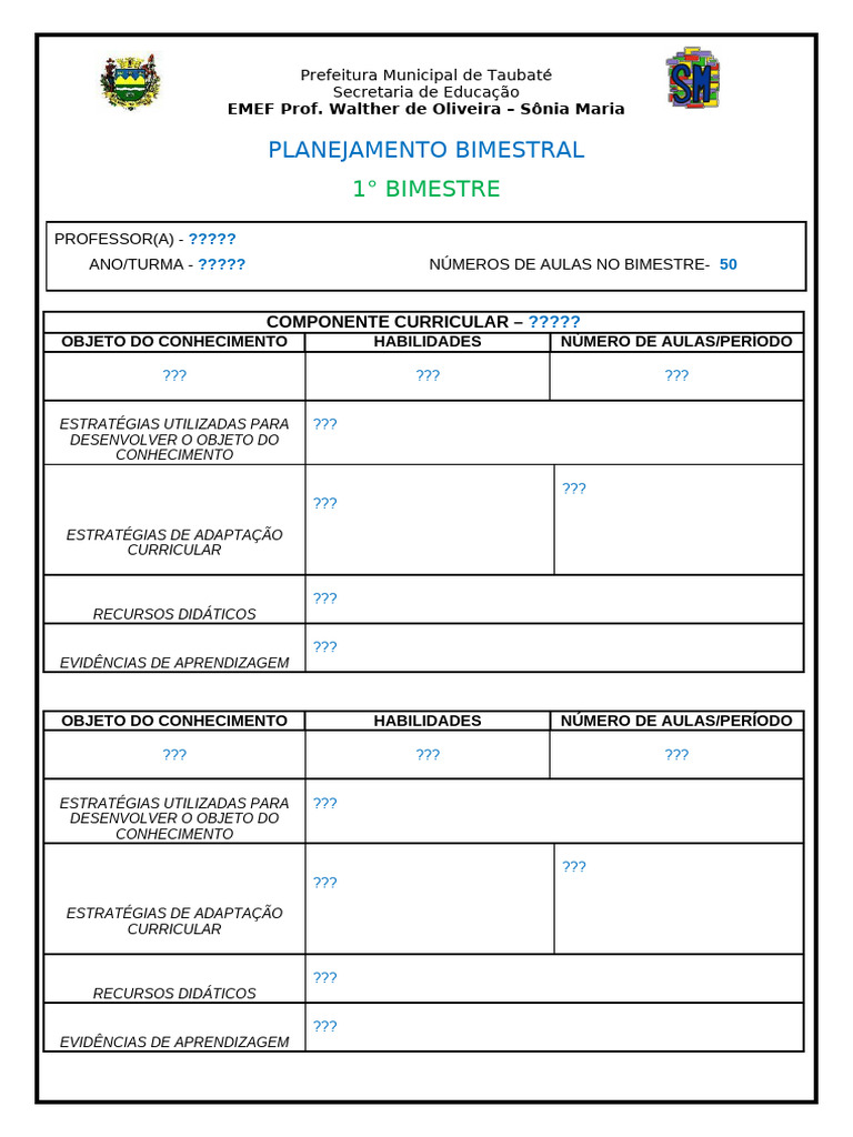 Planejamento Bimestral - ETICA 8 B | PDF | Aprendizado