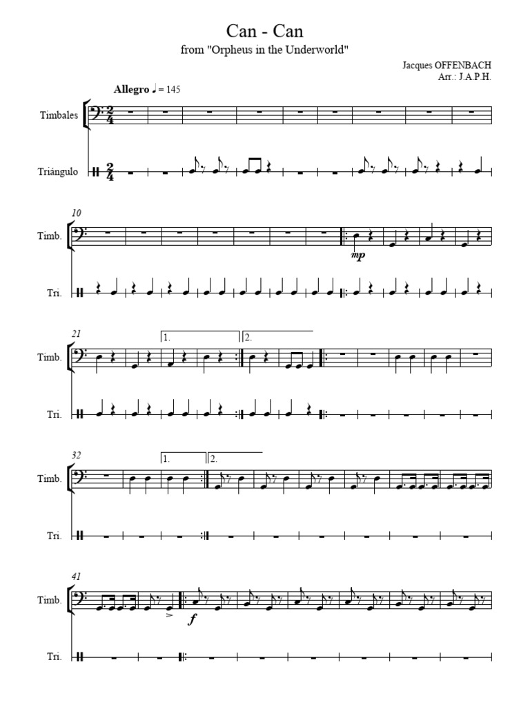 Can - Can Timpani & Triangle-1 | PDF