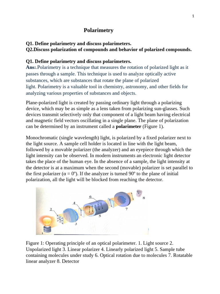 Understanding Polarization in Chemistry | PDF | Chirality (Chemistry ...
