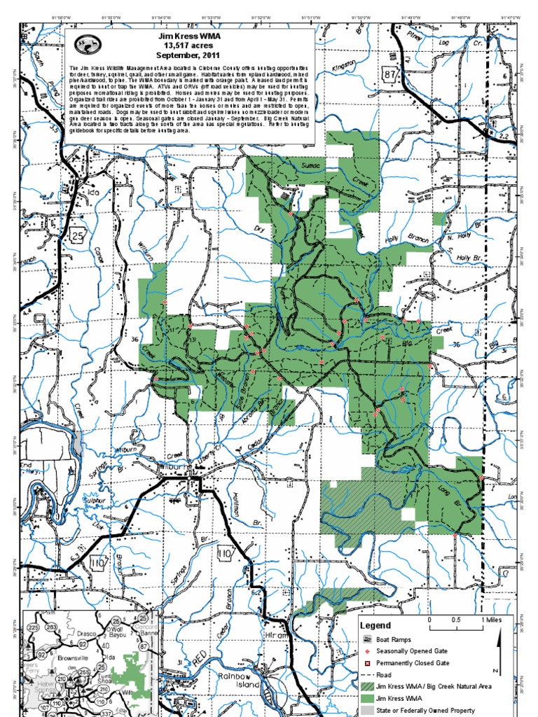 Jim Kress WMA Hunting Map | PDF