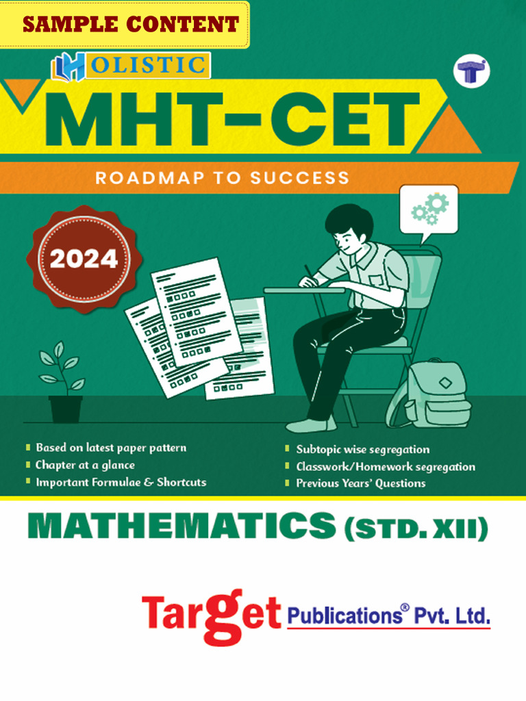 Sample PDF of MHT Cet Holistic Maths Based On STD 12 Sample Content ...